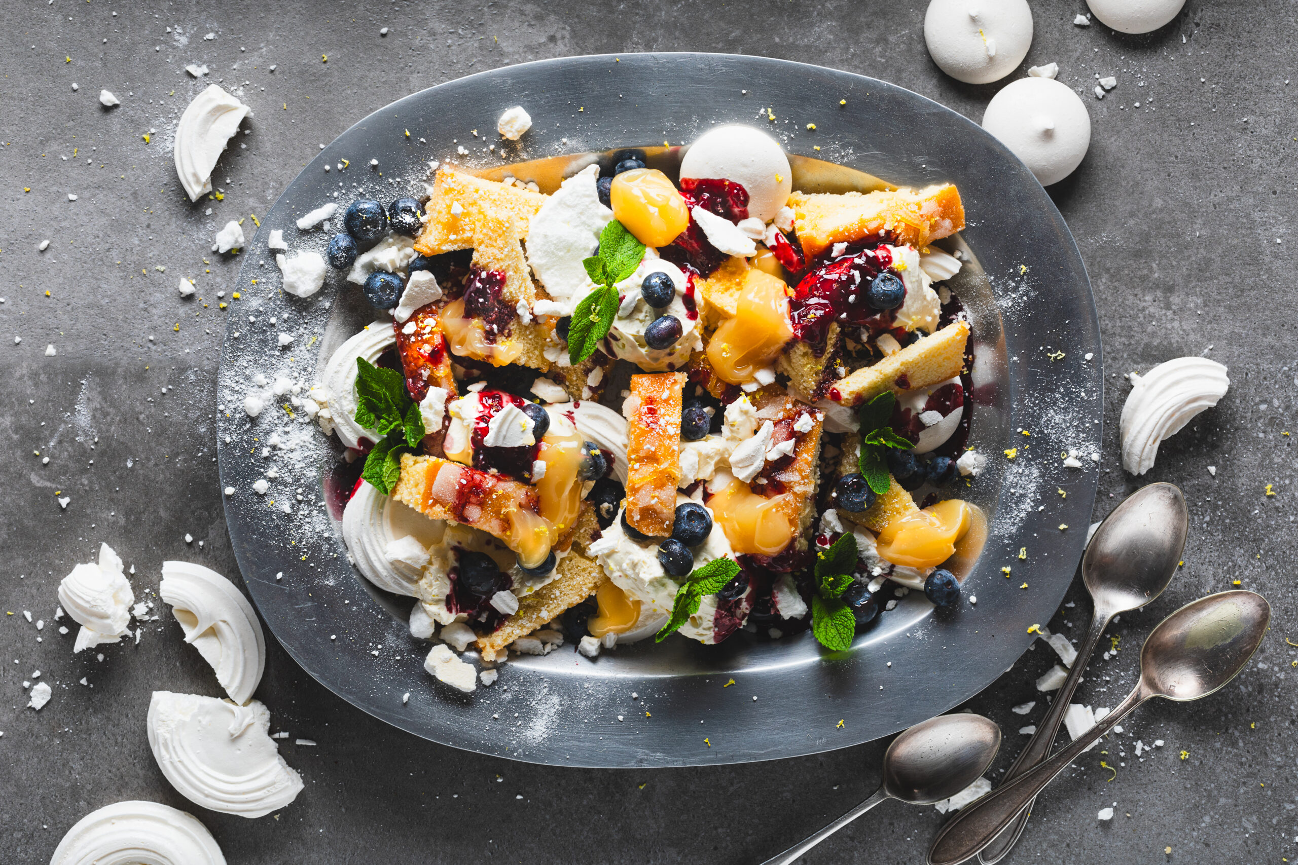 Lemon & Blueberry Meringue Sharer - Kara Foods